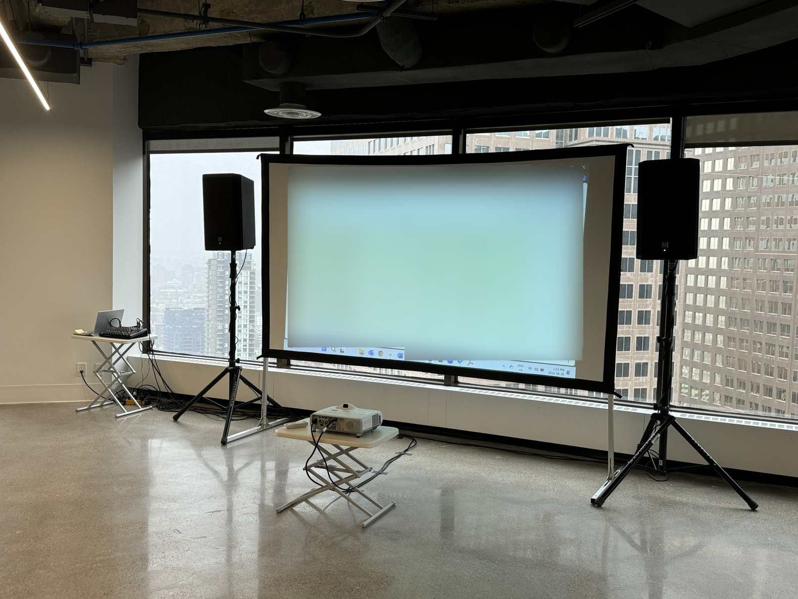 Projector and Screen - Sounds Unlimited DJ Services Calgary